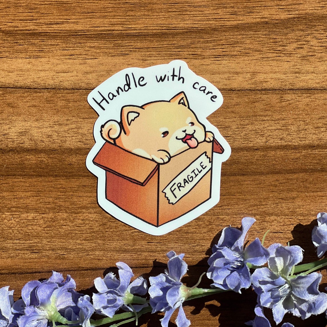 Fragile, Handle With Care | Cute Round Happy Animal Stickers ...