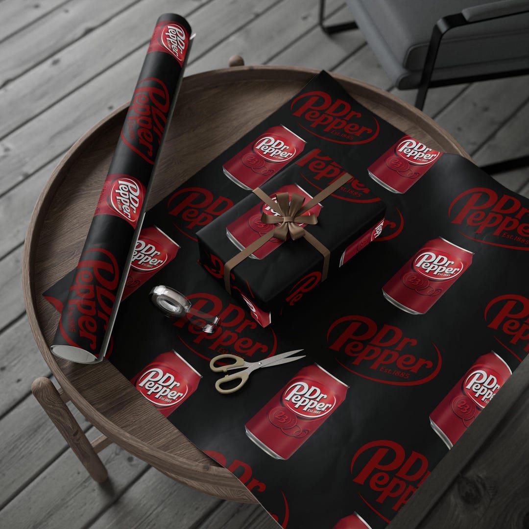 Gift Wrap Paper, Dr Pepper Design, Wrapping Sheets for Presents ...