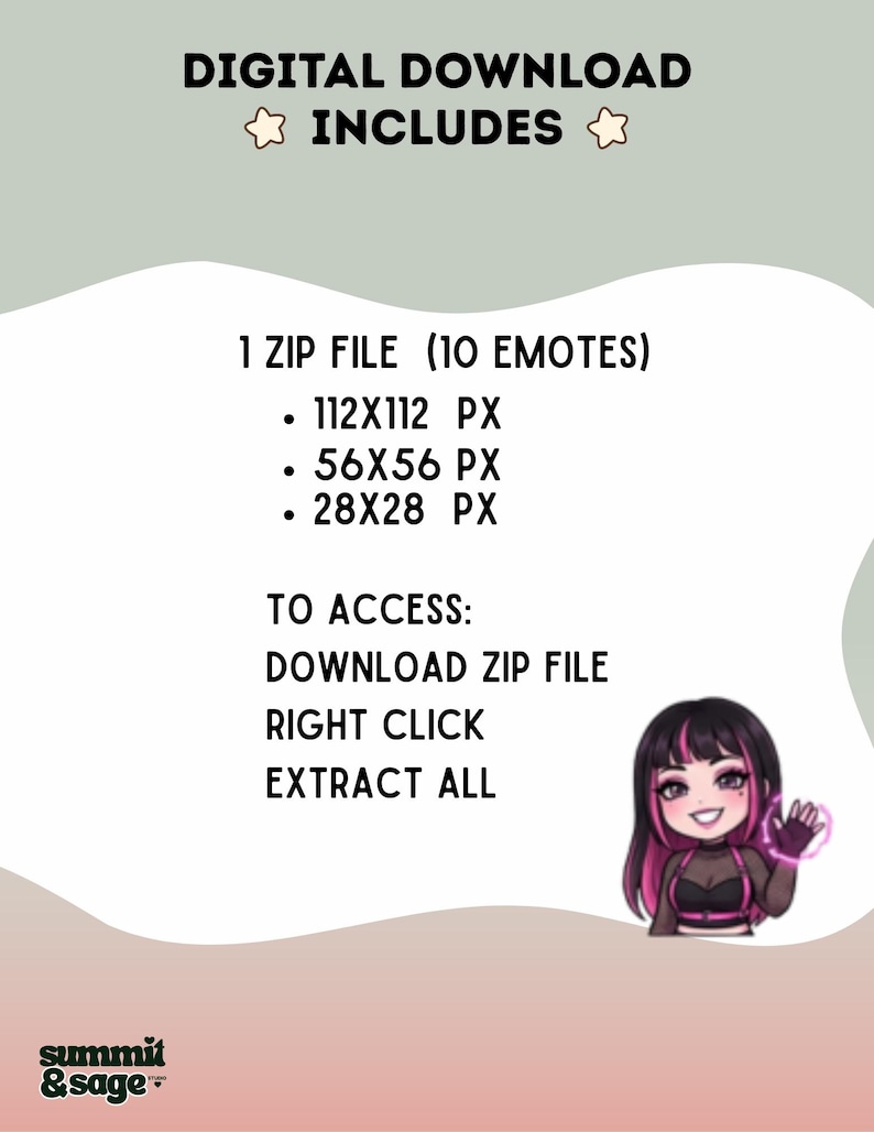 Goth Girl Emotes Pack | Twitch and Discord Streamer Emotes (instant ...