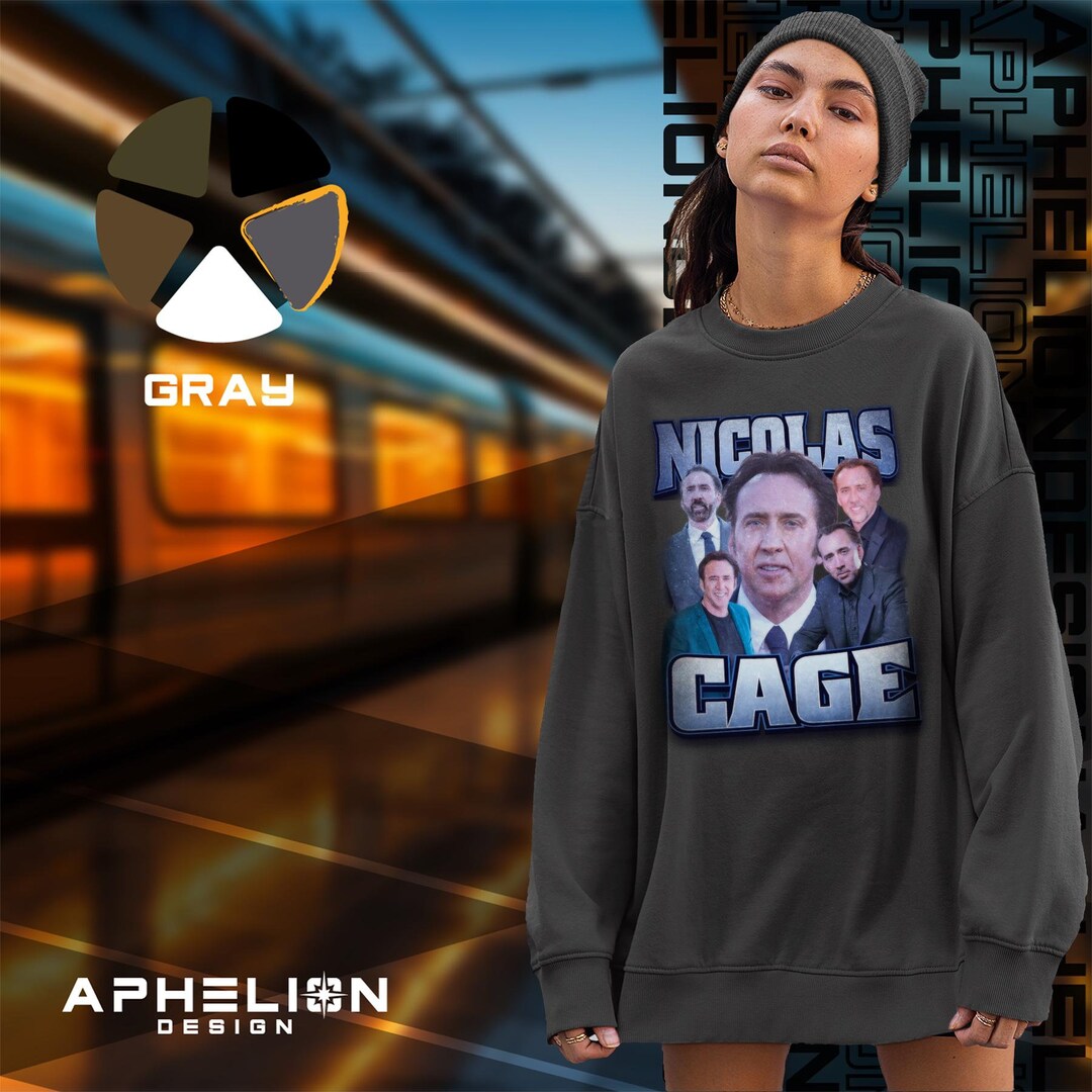Limited Edition Nicolas Cage Sweatshirt, Exclusive Fan Merch for Women ...