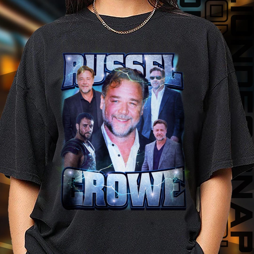 Limited Edition Russell Crowe T-shirt, Exclusive Fan Merch for Women ...