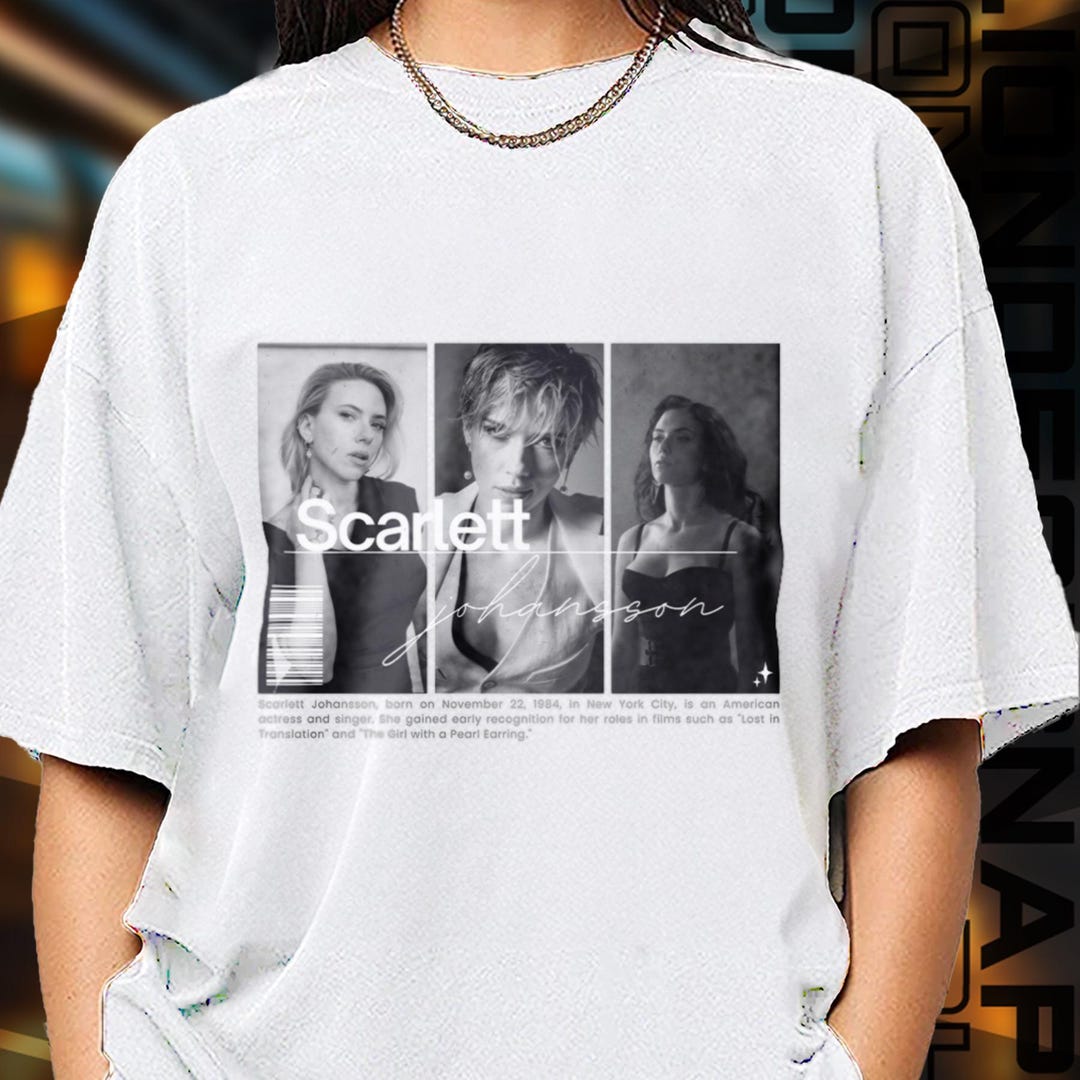 Limited Edition Scarlett Johansson T-shirt, Exclusive Fan Merch for ...