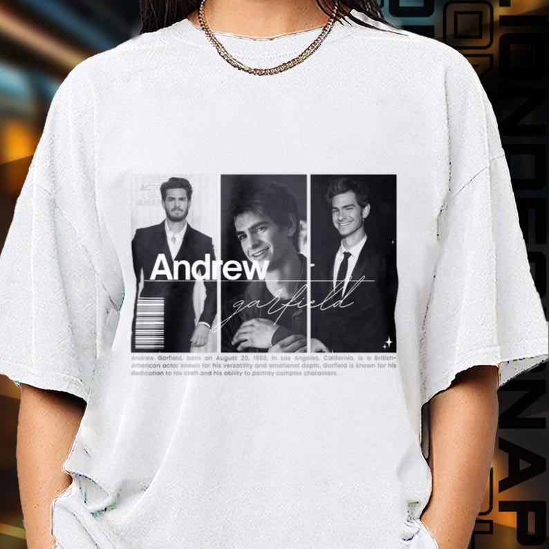 Limited Edition Andrew Garfield T-shirt, Exclusive Fan Merch for Women ...