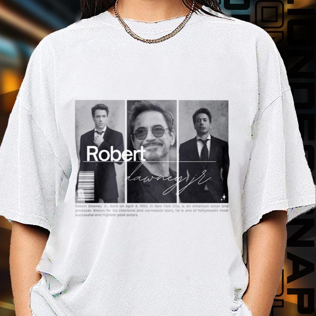 Limited Edition Robert Downey Jr. T-shirt, Exclusive Fan Merch for ...