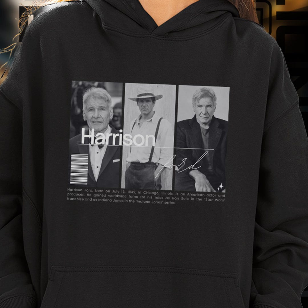 Limited Edition Harrison Ford Hoodie, Exclusive Fan Merch for Women and ...
