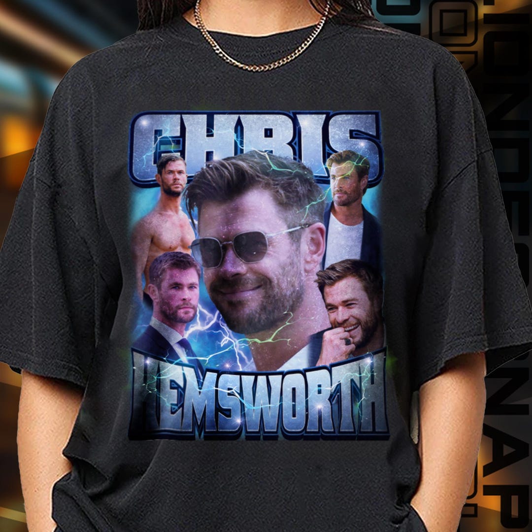Limited Edition Chris Hemsworth T-shirt, Exclusive Fan Merch for Women ...