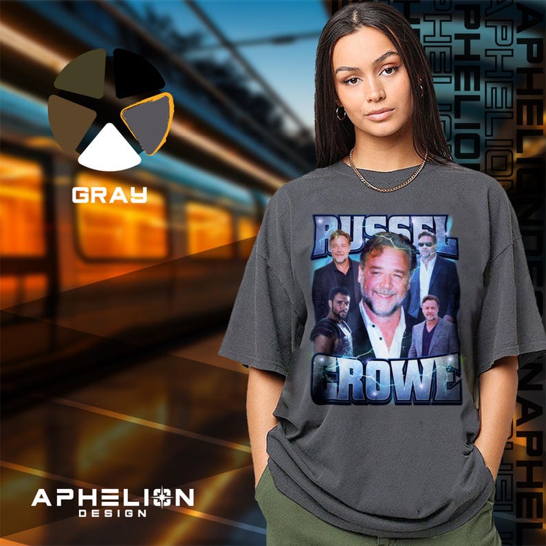 Limited Edition Russell Crowe T-shirt, Exclusive Fan Merch for Women ...