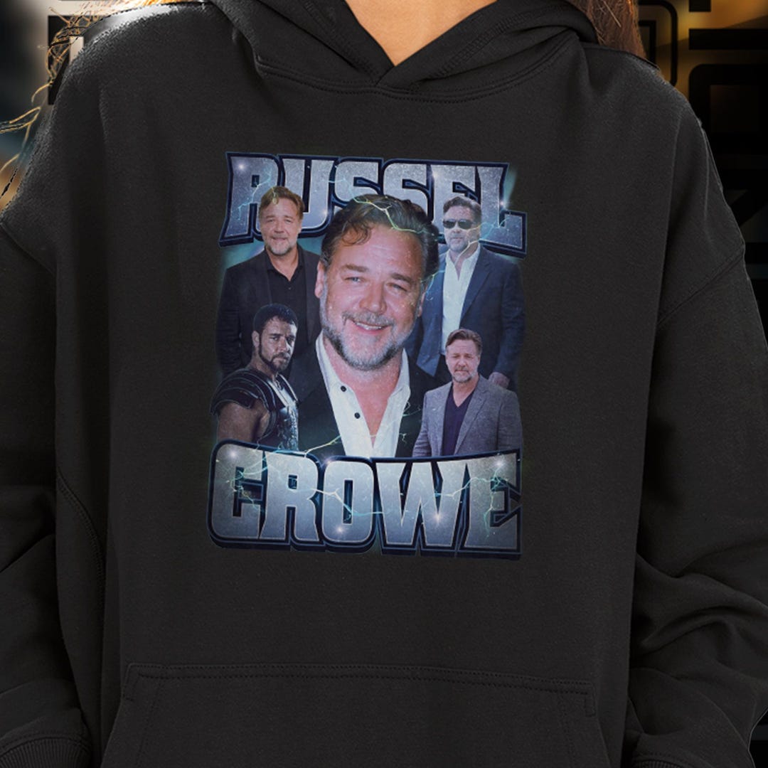 Limited Edition Russell Crowe Hoodie, Exclusive Fan Merch for Women and ...