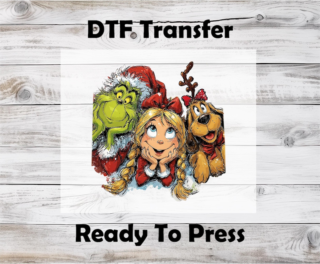 Grinch and Friends DTF Transfer, Retro Grinch Heat Press, Matching ...