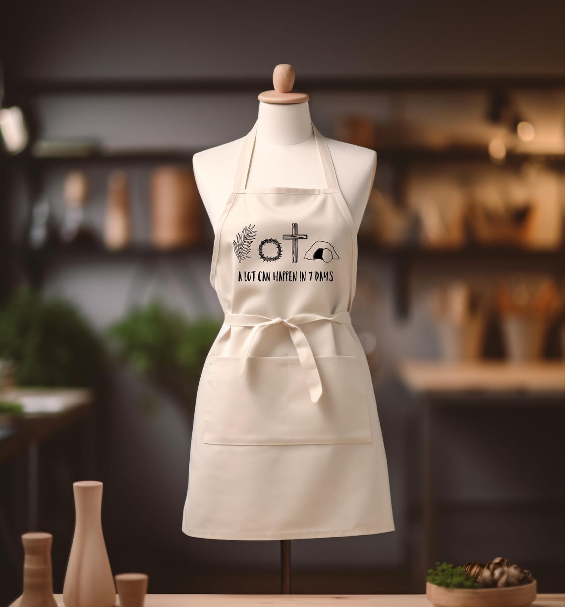 A Lot Can Happen Apron, Bible Verse Apron, Easter Apron, Christian ...