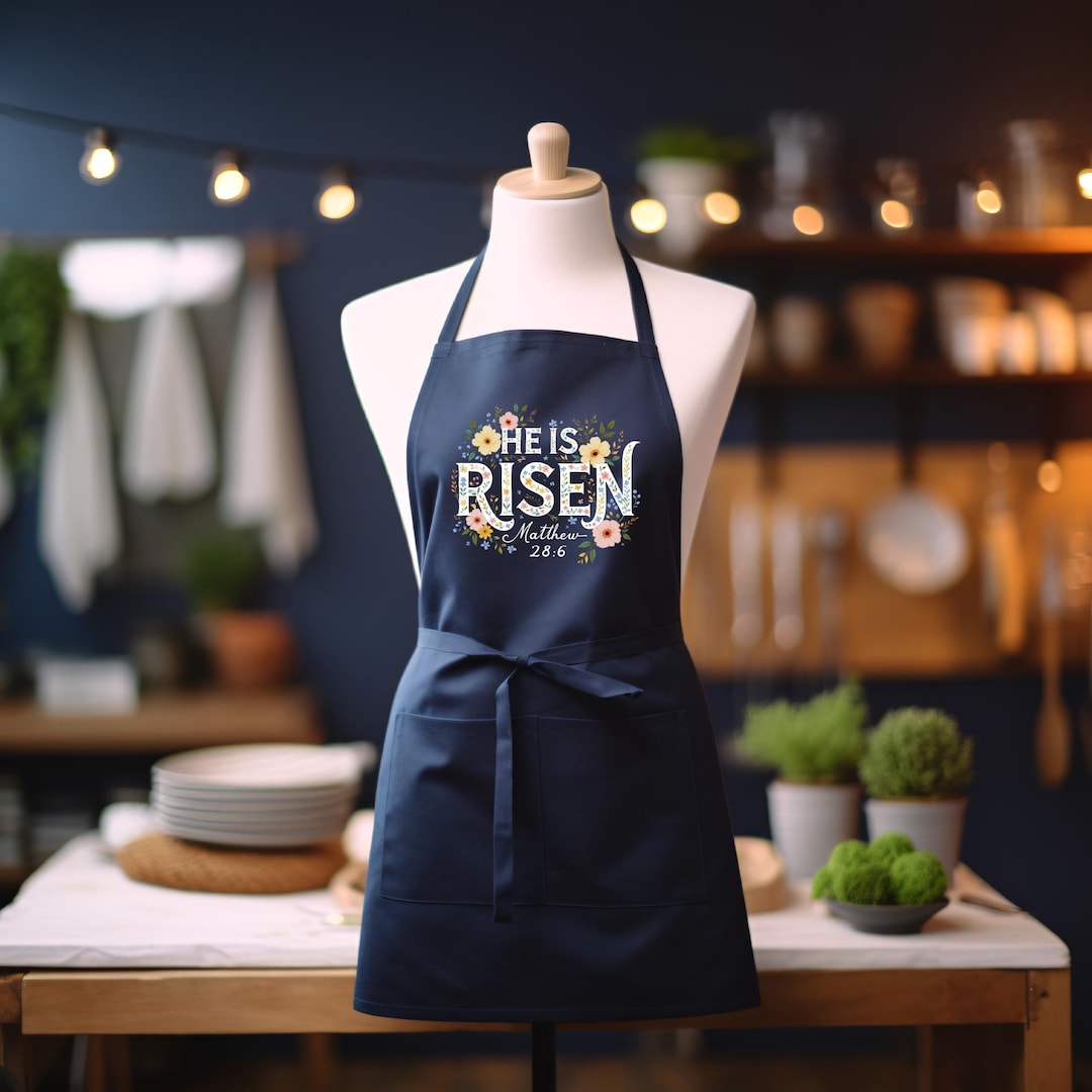He is Risen Apron, Bible Verse Apron, Easter Apron, Christian Mother ...
