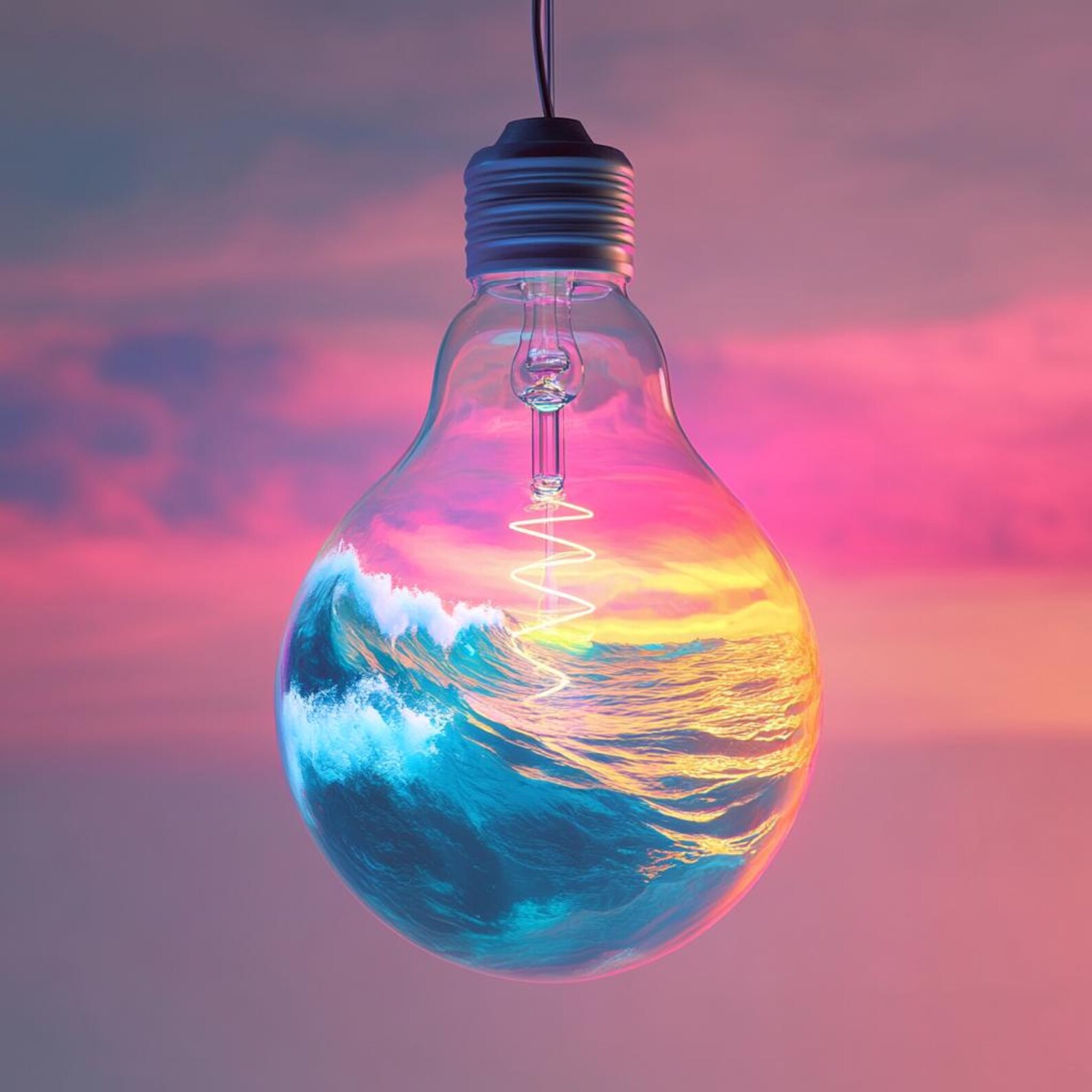 Luminescent Abyss - Surreal Printable Art, Pastel, Wall Decor ...