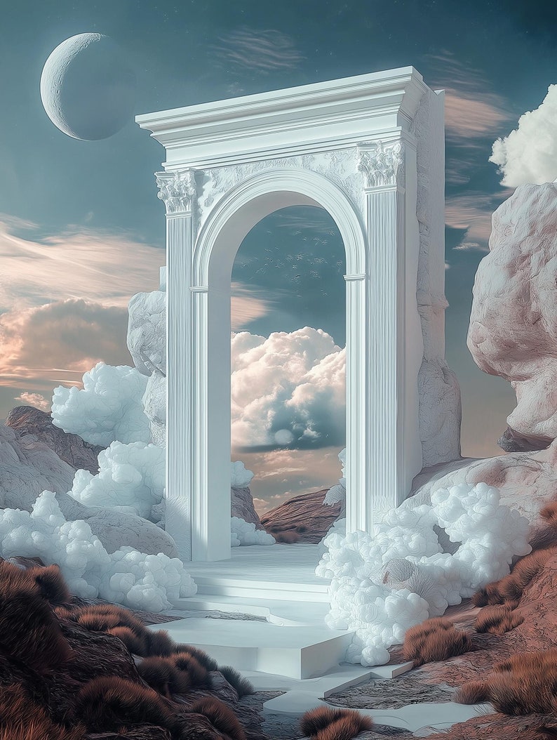 Archway to Wonderland Surreal Printable Art, Ancient, Dreamlike, Portal ...