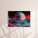 Moon Blooms - Surreal Printable Art, Cosmic, Glitch, Floral, Moon Art ...