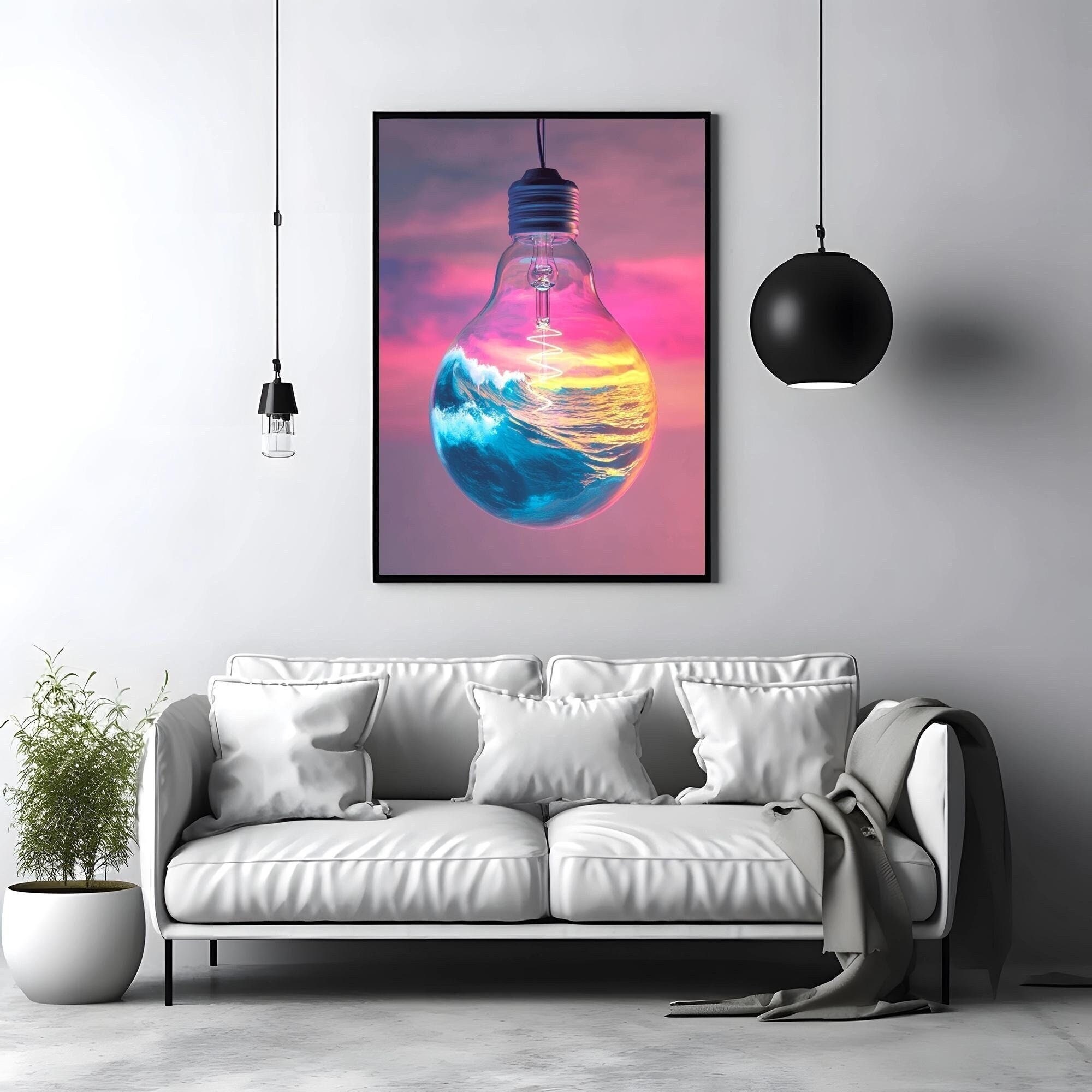 Luminescent Abyss - Surreal Printable Art, Pastel, Wall Decor ...