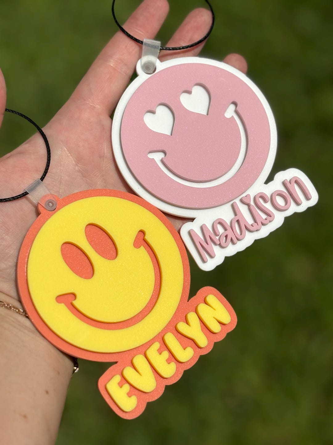 Smiley Face Backpack Keychains-bag Tags- Backpack Name Tags- Bog Bag ...