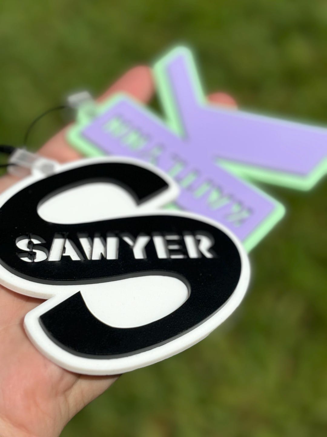 Monogram Backpack Keychains-bag Tags- Personalized Backpack Name Tags ...