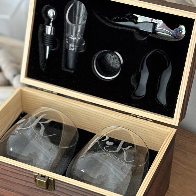 Etched Glass & Box - Etsy