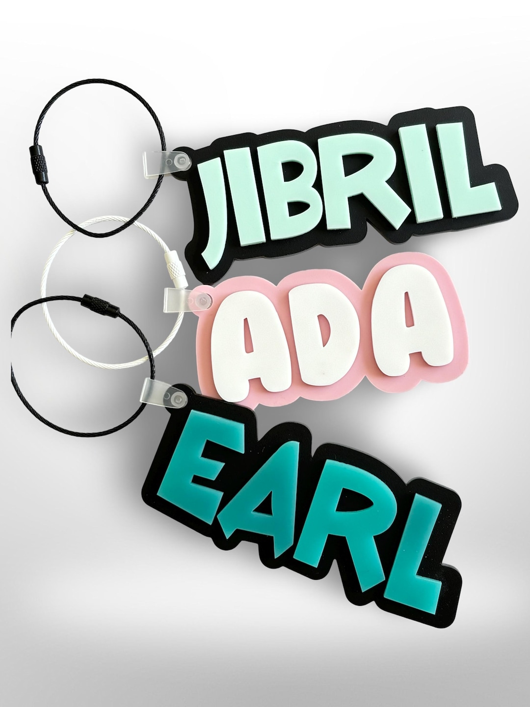 Backpack Keychains-bag Tags- Personalized Backpack Name Tags- Bog Bag ...