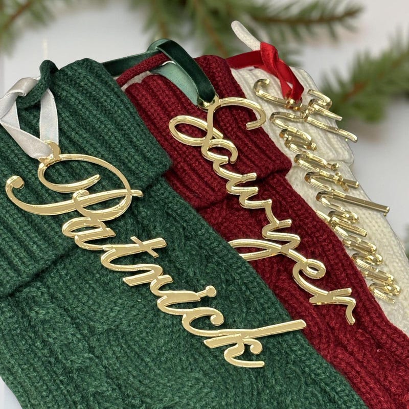 Gold Mirror Christmas Tags - Etsy