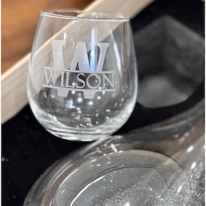 Personalized Wine Glass Set, Anniversary Gift, Wedding Gift for Couple ...