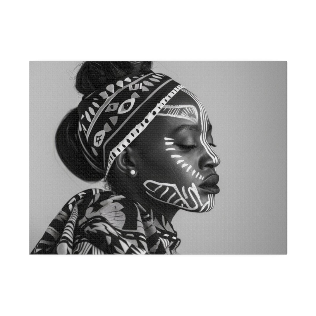 African Tribal Lady Matte Canvas, African Tribal Lady Print, Ethnic ...