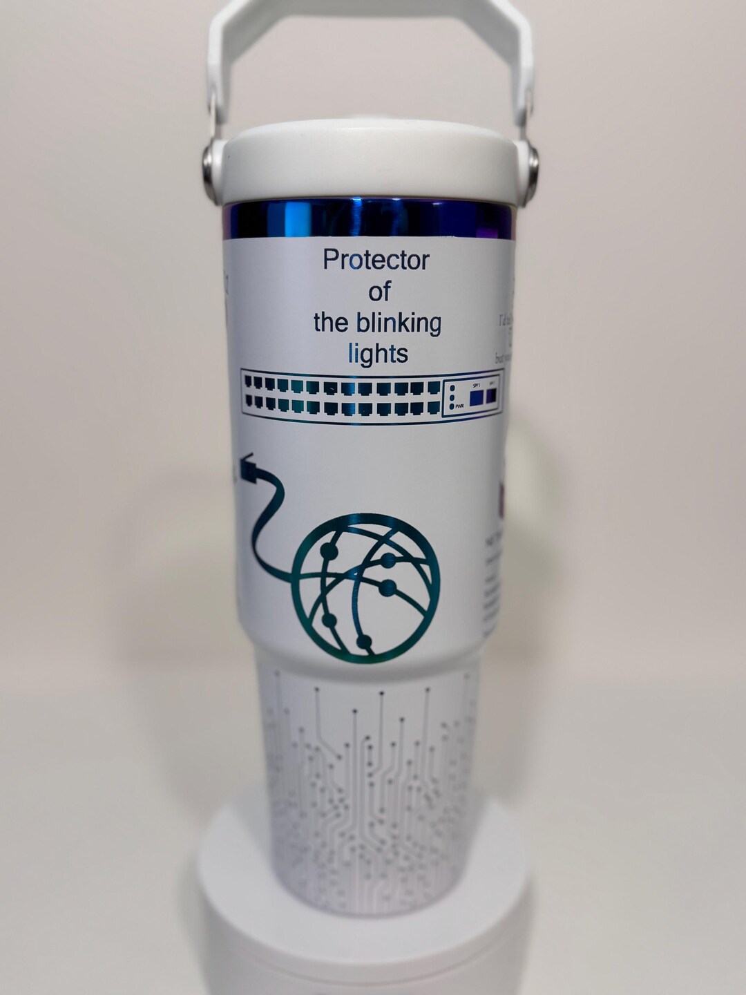 30oz Personalized Computer Networking Tumbler Funny Network Flip Straw ...