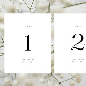 Numbered Table Signage / Customizable Template for Canva - Etsy