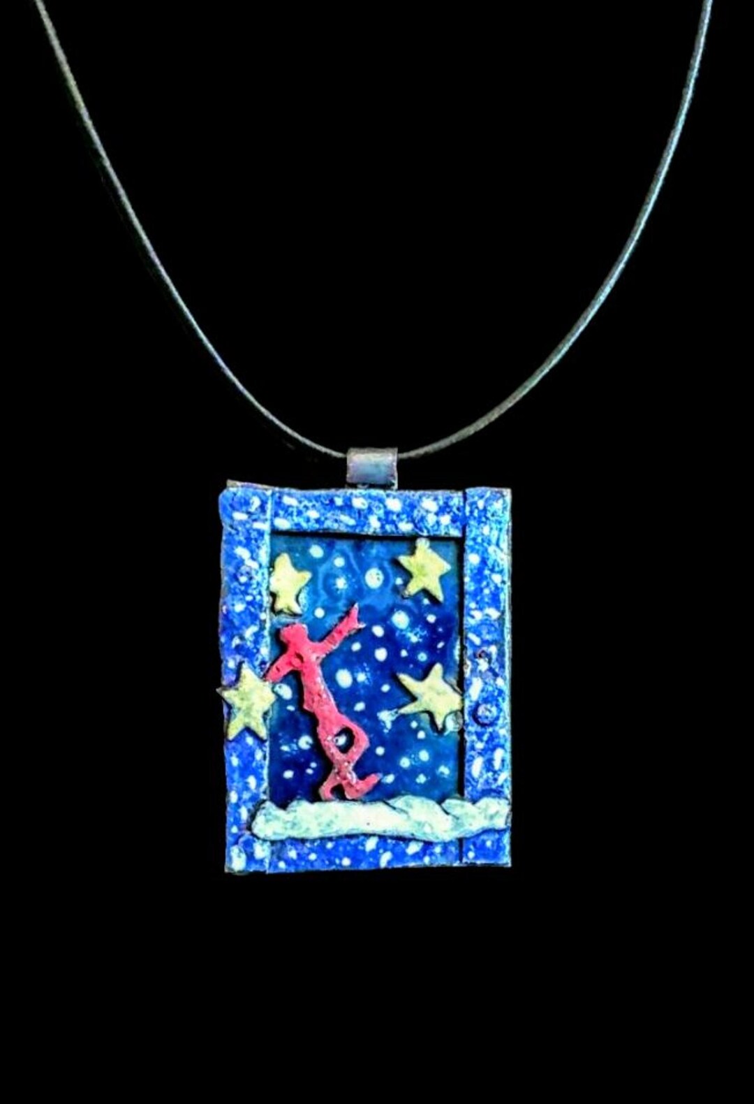 Throwing Stars a Copper and Enamel Pendant Fantasy Jewelry Featuring ...