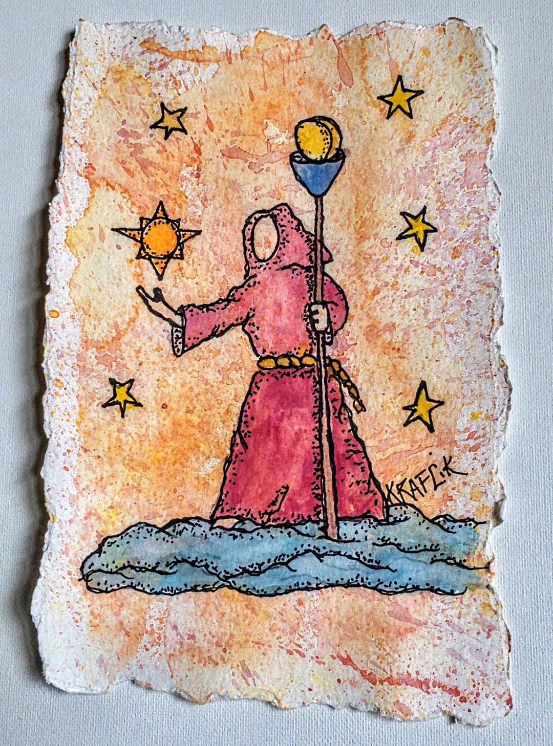 Celestial Home Decor: Fantasy Wall Art Cosmic Home Gift Original ...