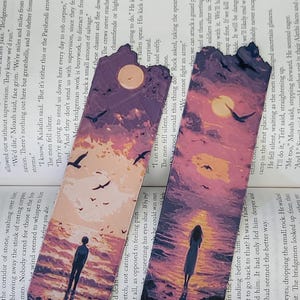 Sunset Coastal 3D Printed Bookmark Set: Dreamy Book Lover Gift - Etsy