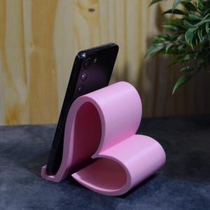 3d-printed Heart Phone Stand: Matte Pink PLA Valentine's Gift - Etsy