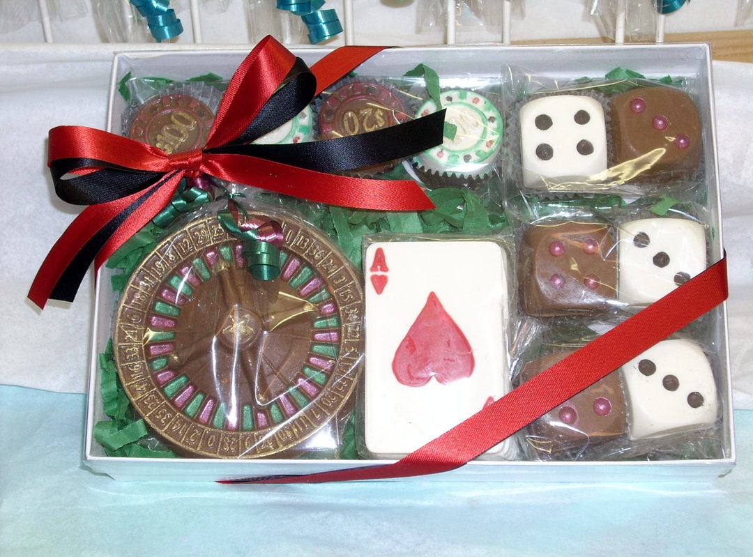 Chocolate Roulette Wheel Dice and Poker Chips - Etsy