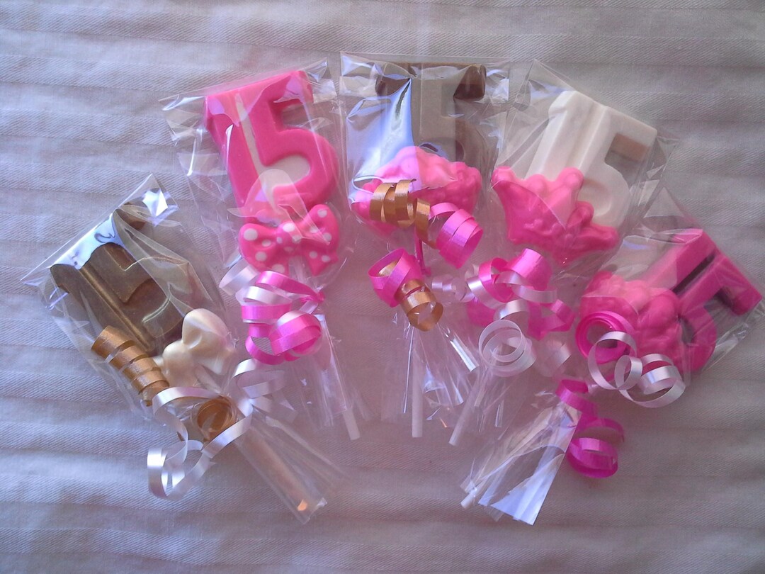 Chocolate Number 15 or 16 Lollipops Quinceanera, 15th or 16th Birthday ...