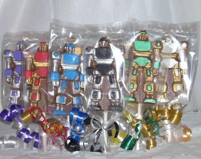 Chocolate Robot Lollipops | Etsy