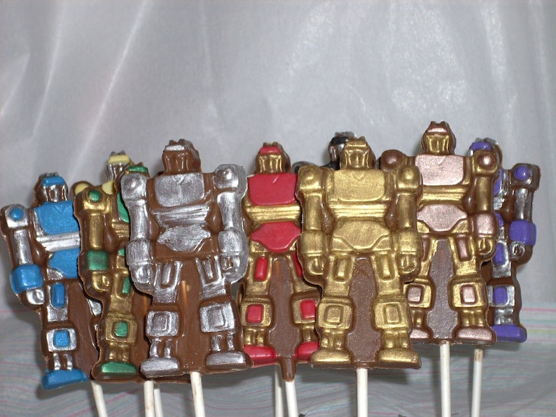 Chocolate Robot Lollipops - Etsy