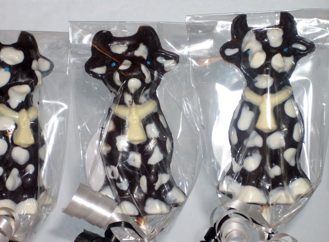 Chocolate Cow Lollipops - Etsy
