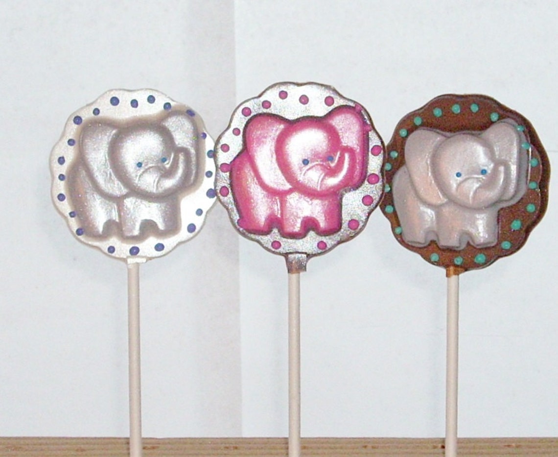 Chocolate Baby Elephant Lollipops - Etsy
