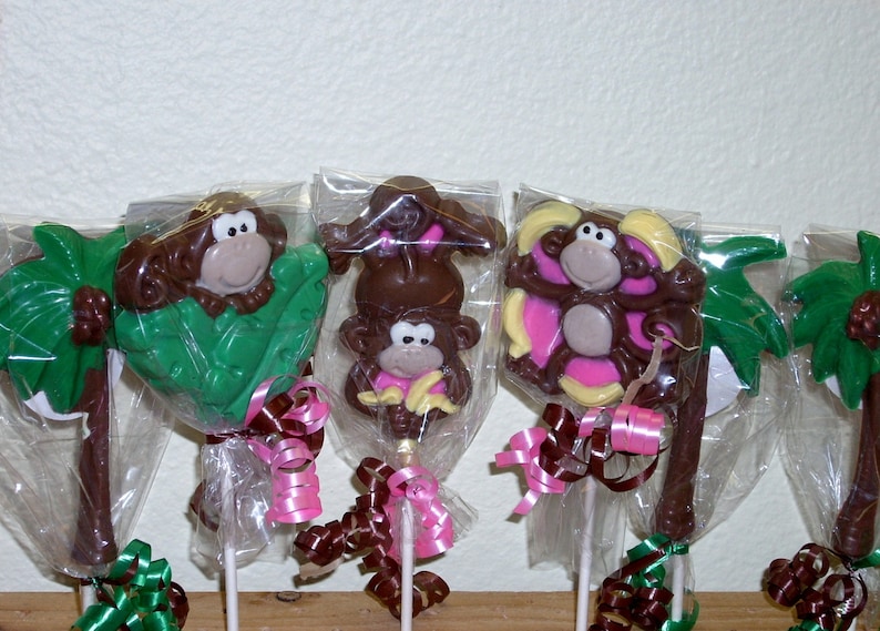 10 Jungle Monkey Lollipops - Etsy