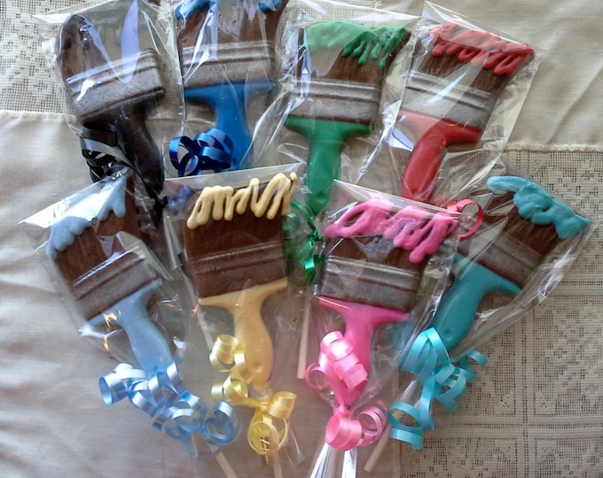 Chocolate Paint Brush Lollipops - Etsy