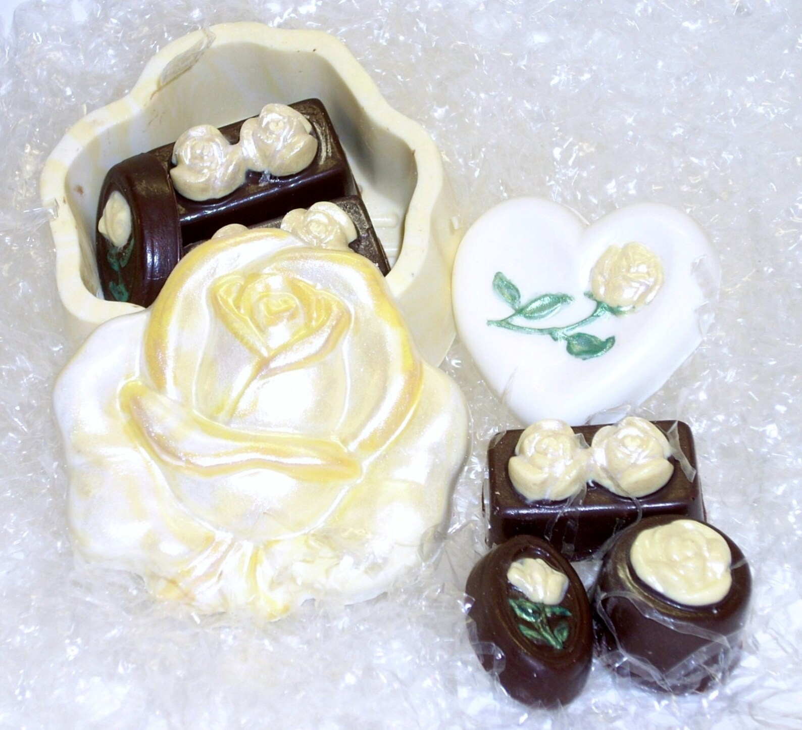 Chocolate Rose Candy Box Filled With Bite Sized Chocolate | Etsy