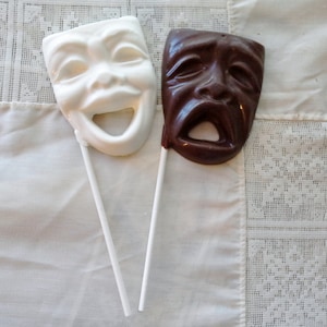 Chocolate Comedy Tragedy Mask Lollipops Drama Theatre - Etsy