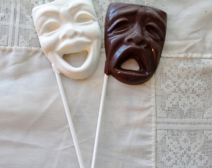 Chocolate Comedy Tragedy Mask Lollipops Drama Theatre - Etsy