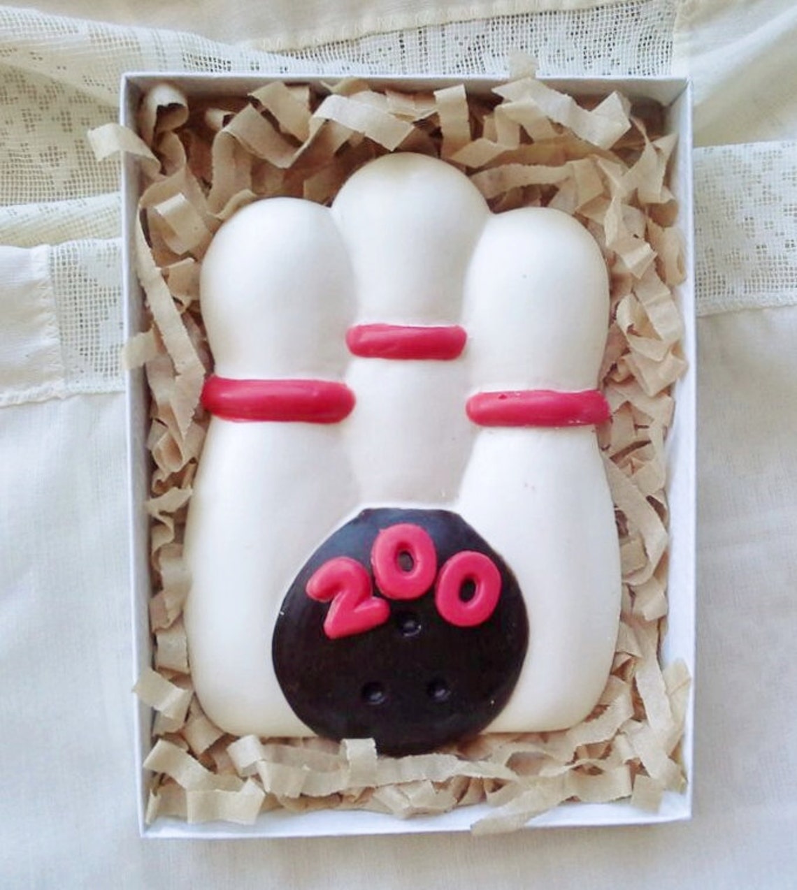 Large Chocolate Bowling Ball and Pins Favor/gift - Etsy