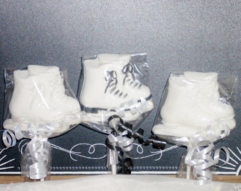 12 Large ICE SKATE LOLLIPOPS Ice Skate Party Favors - Etsy