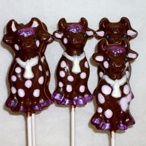 Chocolate Cow Lollipops - Etsy