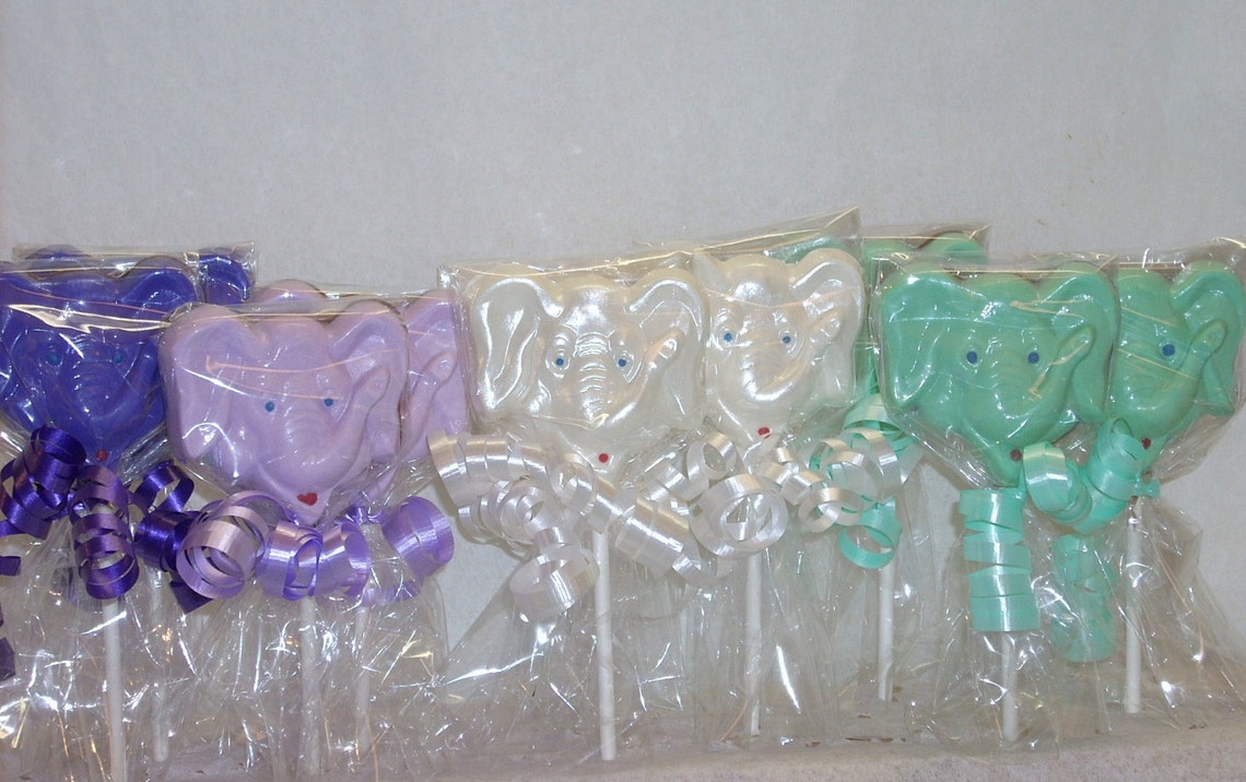 10 Chocolate Elephant Lollipops | Etsy