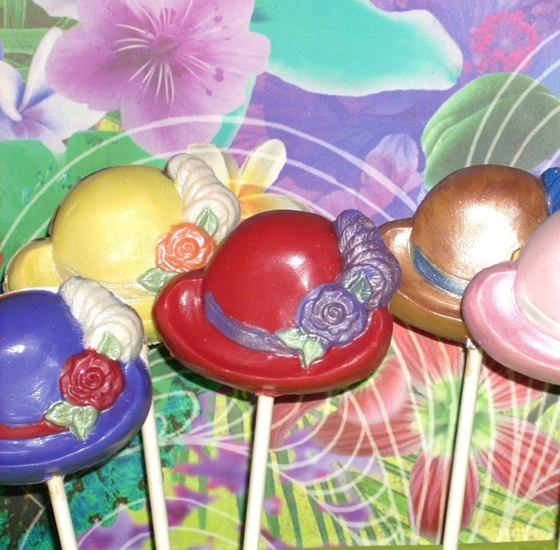 Chocolate Ladies Hat Lollipops | Etsy