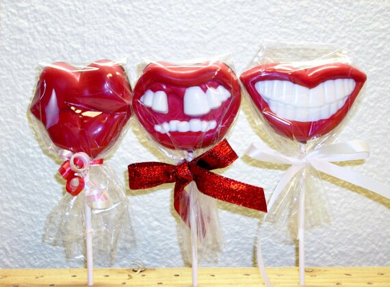 Chocolate Lips Lollipops - Etsy