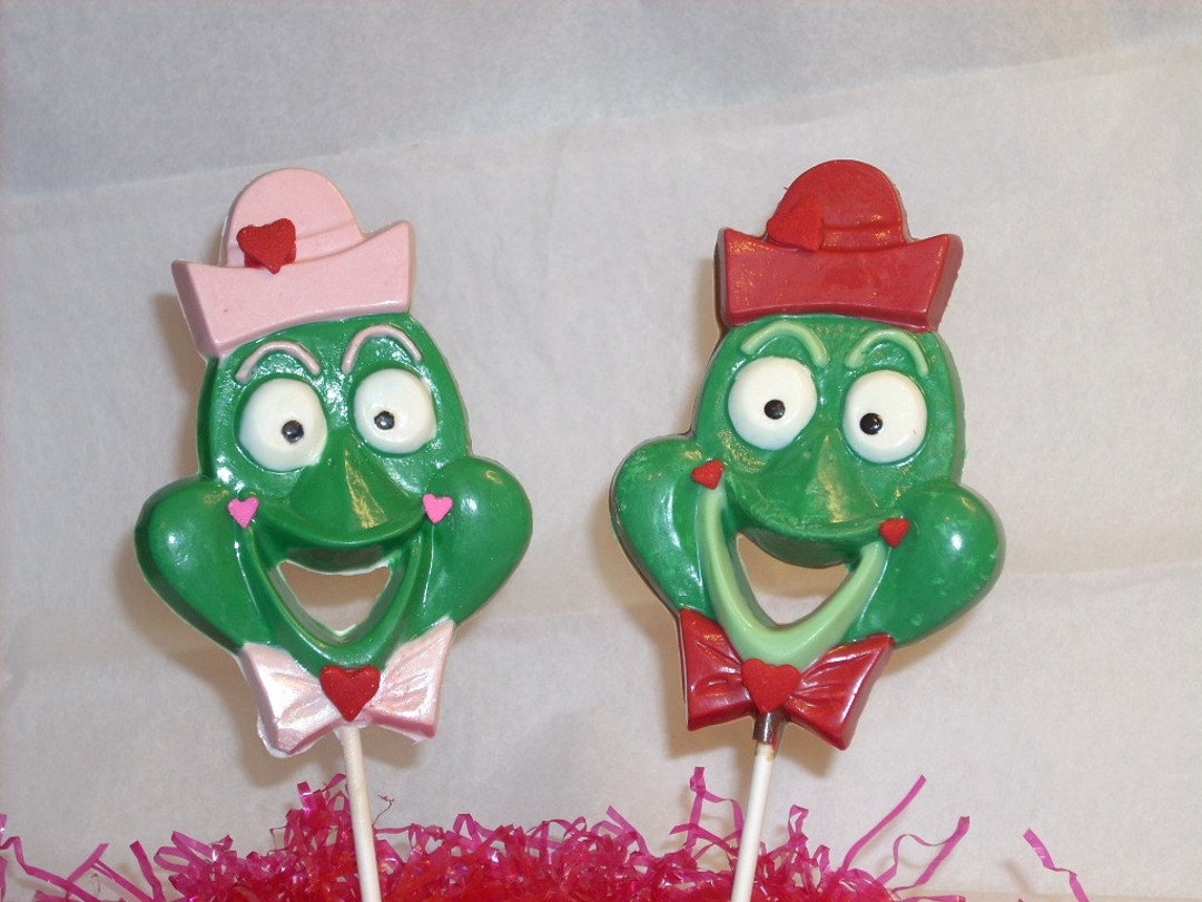 Chocolate Princess and Prince Frog Lollipops - Etsy